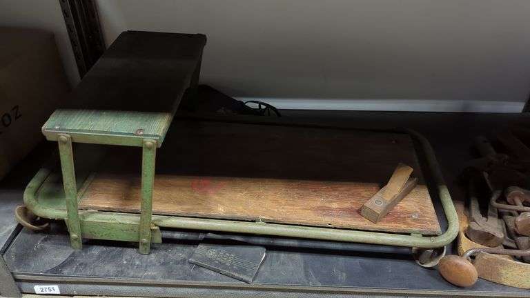 Lot Vintage Car Creeper, Old Tools Etc. - Dixon's Auction at Crumpton
