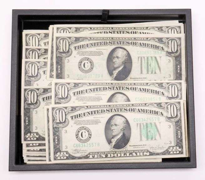 (26) Series of 1934 $10.00 Notes $260.00 Face Value - Dixon's Auction ...