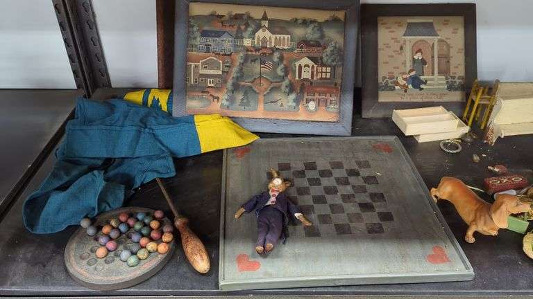 Lot Demitasse Art Pottery Tea Sets, Checkers Board, Doll House ...