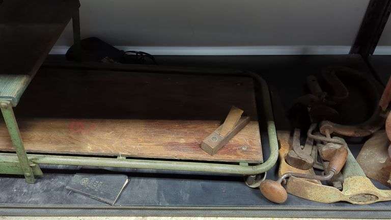 Lot Vintage Car Creeper, Old Tools Etc. - Dixon's Auction at Crumpton