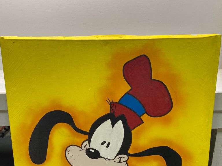 Vintage Large Goofy Disney Painting - Dixon's Auction at Crumpton