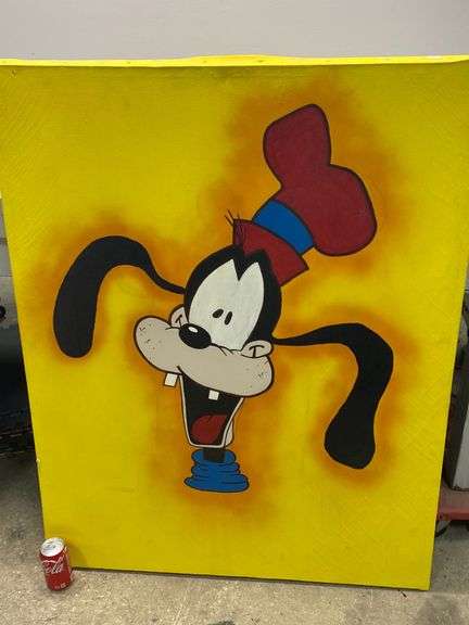 Vintage Large Goofy Disney Painting - Dixon's Auction at Crumpton