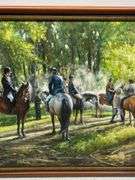 Jacob Hunt Painting of Equestrian Meet - Dixon's Auction at Crumpton