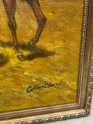 Colin Clarke Painting of Women and Girl Riding Horses - Dixon's Auction ...