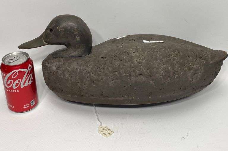 Madison Mitchell Cork Body Black Duck Decoy - Dixon's Auction at Crumpton