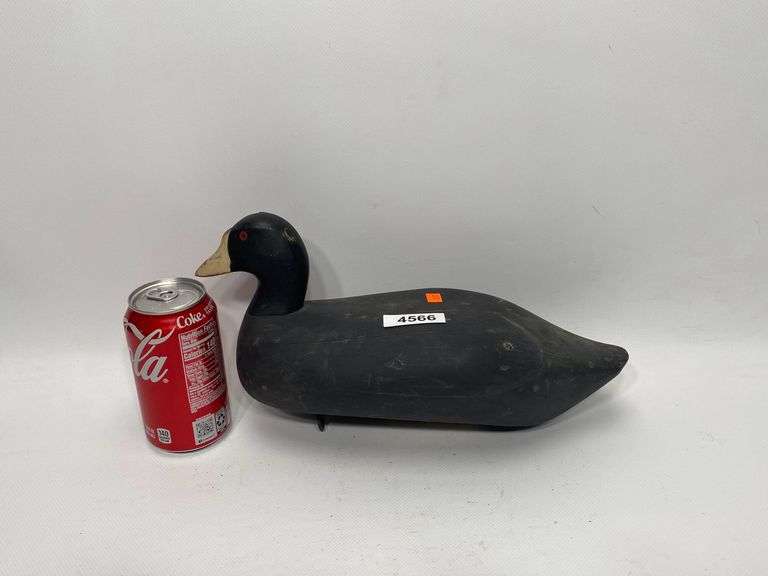 Upper Bay Coot Duck Decoy Branded Jeb - Dixon's Auction at Crumpton