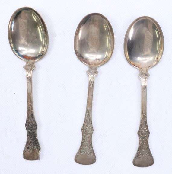 (3) 830 Silver Spoons 3.6 ozt - Dixon's Auction at Crumpton