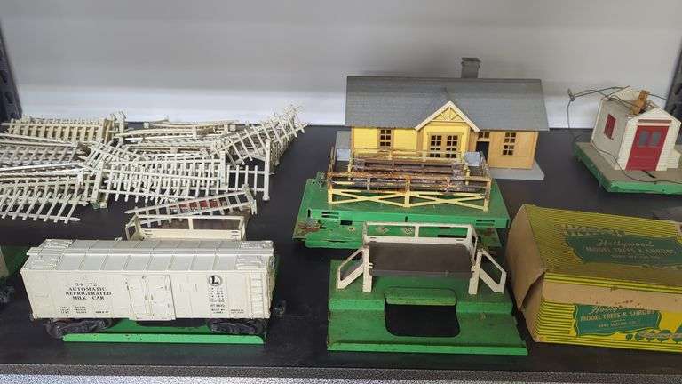 Lot Vintage Model Railroad Trains, Buildings, Track - Dixon's Auction ...