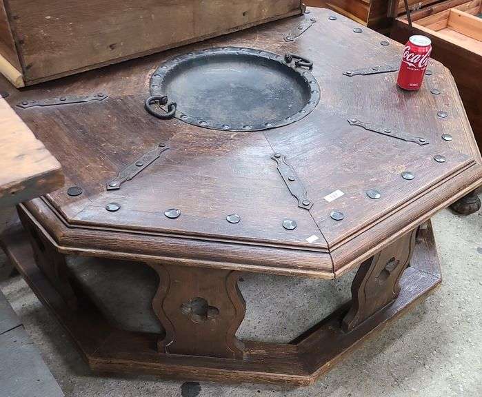 Spanish Colonial Style Brazier Coffee Table - Dixon's Auction at Crumpton