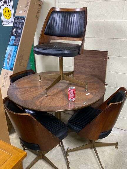 MCM Laminate Dining Table and Four Chairs - Dixon's Auction at Crumpton