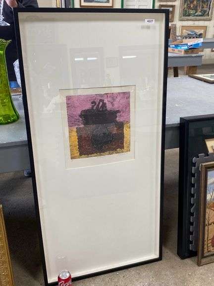 Modernist Artist Signed Print - Dixon's Auction at Crumpton