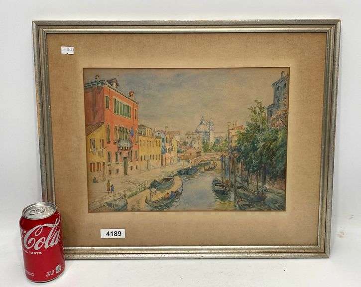 Julius Curter Watercolor Painting-Signed - Dixon's Auction at Crumpton