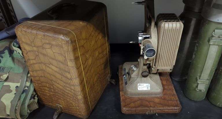 Lot Vintage Film Projector, Military Fatigues Etc. - Dixon's Auction at ...
