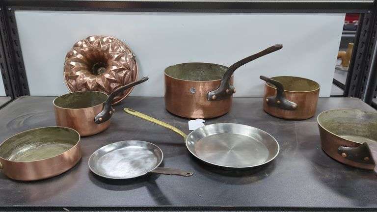 Lot French Copper Cookware By Design Store Etc. - Dixon's Auction at Crumpton