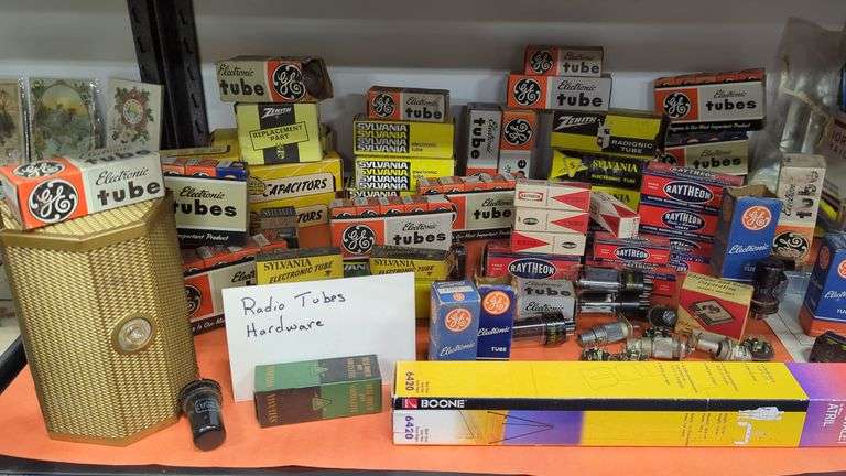 Collection of Vintage Radio Tubes & Hardware - Dixon's Auction at Crumpton