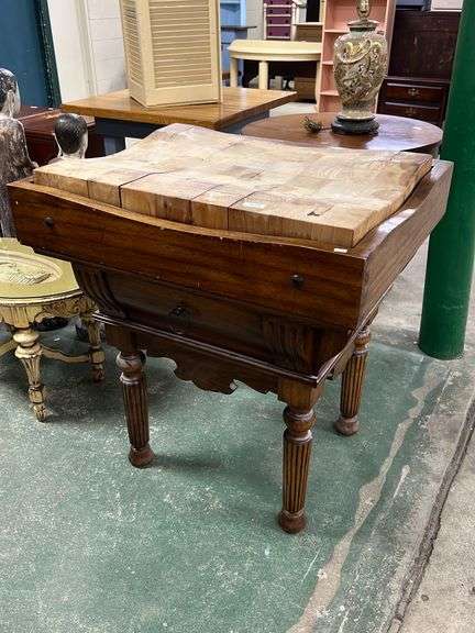 Quality Modern Butcher Block Work Table, Separation to Work Surface ...