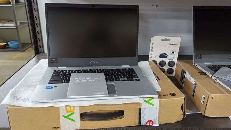 (2) Asus Chromebook Laptop with Boxes - Dixon's Auction at Crumpton