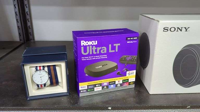 (4)Pieces, Sony XG300 Speaker, Roku, Airpods Pro & Spada Watch - Dixon ...