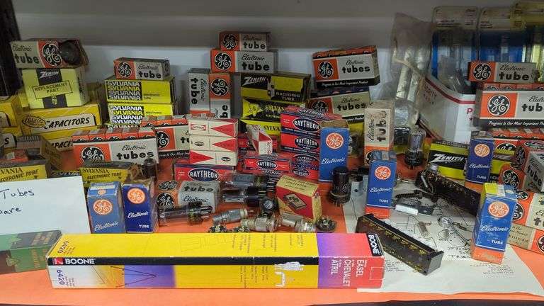 Collection of Vintage Radio Tubes & Hardware - Dixon's Auction at Crumpton