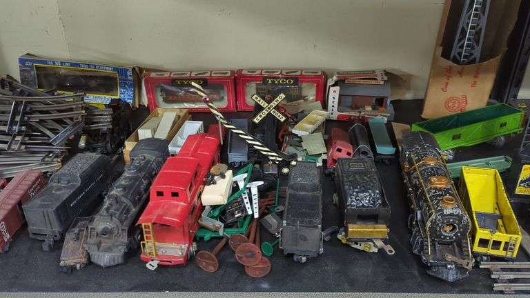 Collection of Vintage Model Railroad Train Set Cars, Track Etc. - Dixon ...