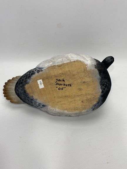 Jack Scarbath (Played For Washington Redskins) Canvasback Duck Decoy ...