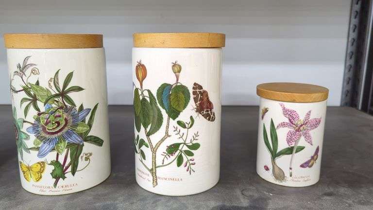 Lot (4) Botanical Canister Set - Dixon's Auction at Crumpton