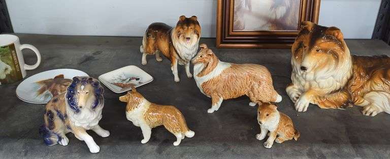 Collection of Collie Dog Ceramic Lassie Figurines - Dixon's Auction at ...