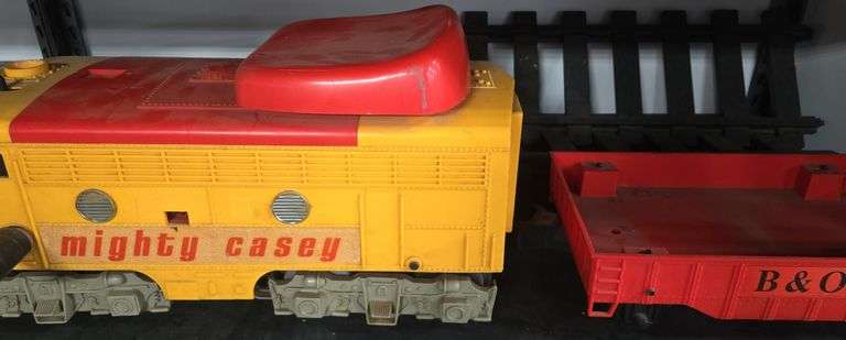 Vintage Mighty Casey Ride on Toy Train & Track - Dixon's Auction at ...