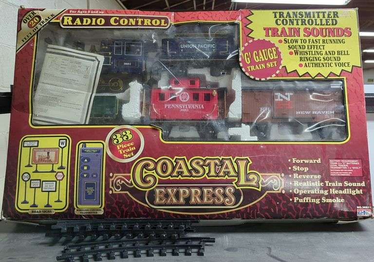 Coastal Express Train Set in Box (Untested) - Dixon's Auction at Crumpton
