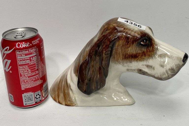 Vintage Goldscheider Everlast Corp. Dog Head Figurine - Dixon's Auction ...