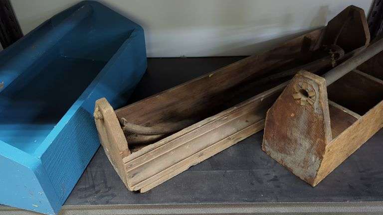 Lot (3) Vintage Wooden Caddies - Dixon's Auction at Crumpton