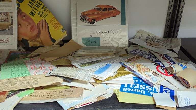 Lot of Vintage Paper Ephemera & Advertising Items - Dixon's Auction at ...
