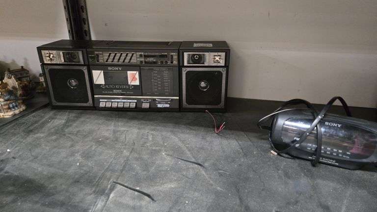 Vintage Sony Boombox, Radio Alarm Clock - Dixon's Auction at Crumpton