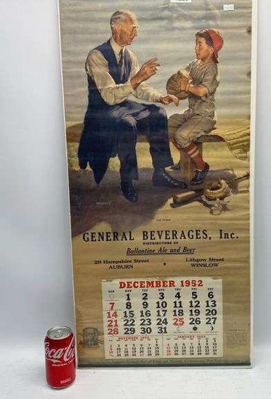 Vintage Ballantine Beer Advertising Calendar - Dixon's Auction at Crumpton