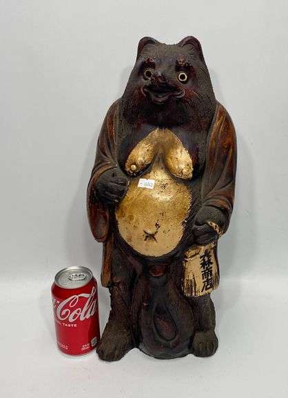 Japanese Humanized Bear Pottery Vessel - Dixon's Auction at Crumpton