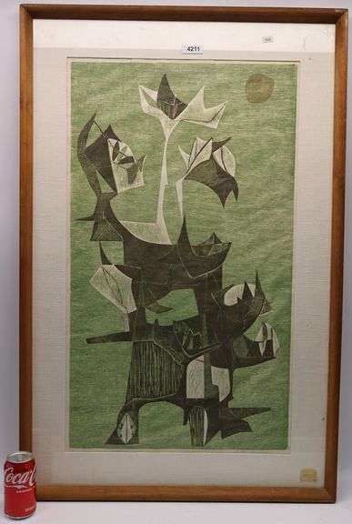 Dextra Frankel "Thistles" Print, Stain Upper Right - Dixon's Auction at ...