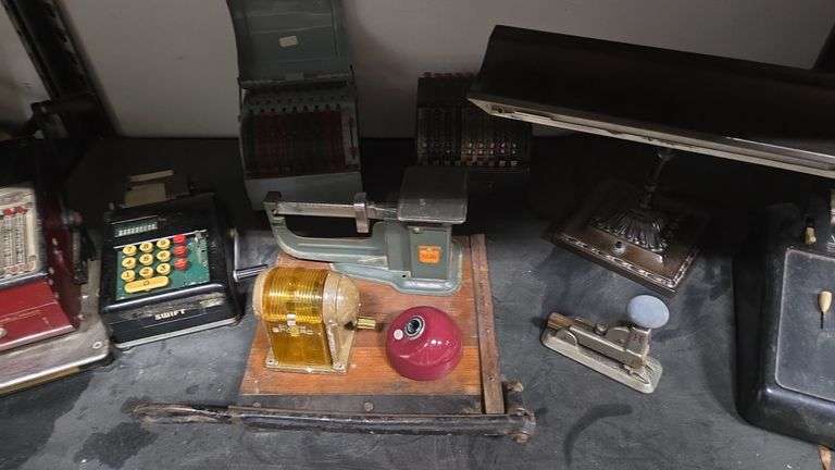 Lot of Vintage Adding Machines, Pencil Sharpeners, Desk Lamp - Dixon's ...