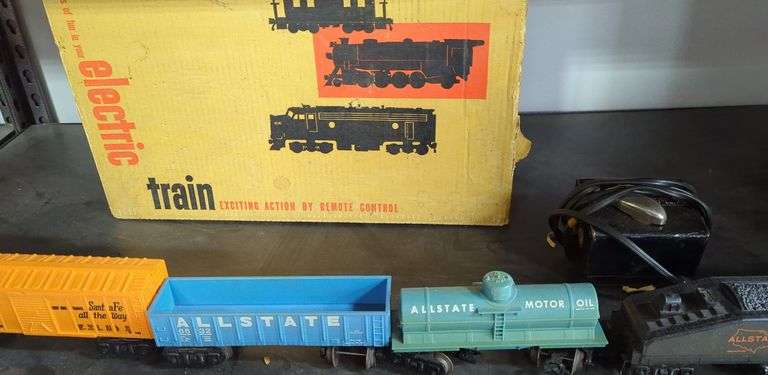 Vintage Allstate Electric Model Train Set, Box Etc. - Dixon's Auction ...