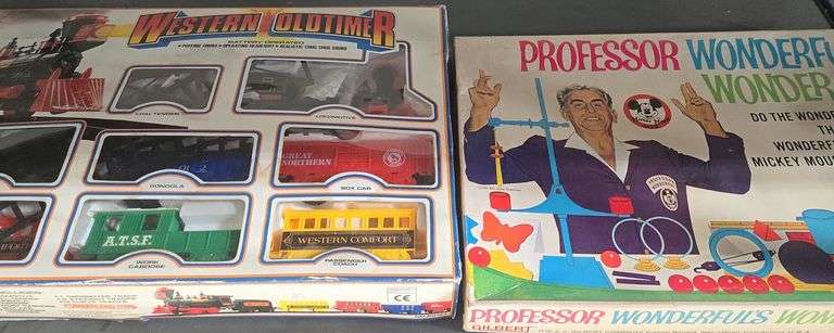 Lot Vintage Western Old Timer Train Set + Winder Lab Toy - Dixon's ...