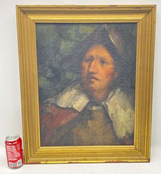 Antique Illustration Art Painting - Dixon's Auction at Crumpton