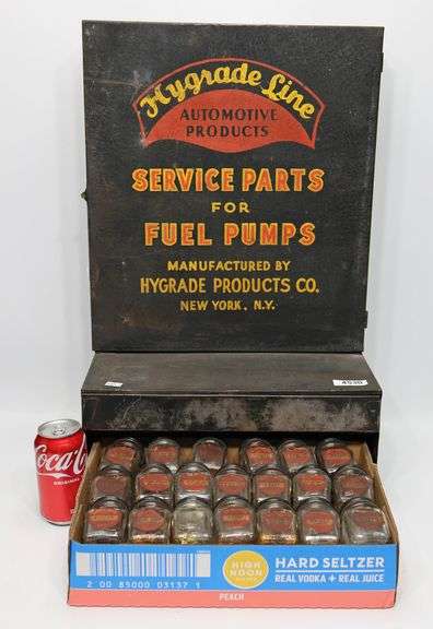 Vintage Hygrade Products Display Cabinet with Parts Jars - Dixon's ...