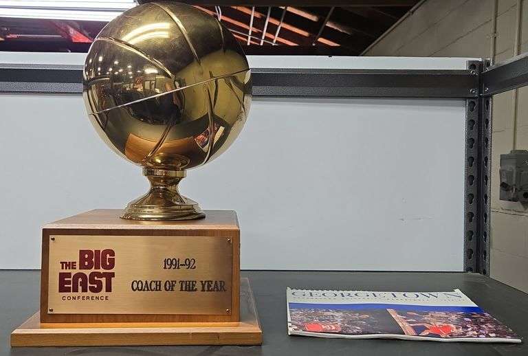 1991-92 Coach of the Year Basketball Trophy, Georgetown Program - Dixon ...