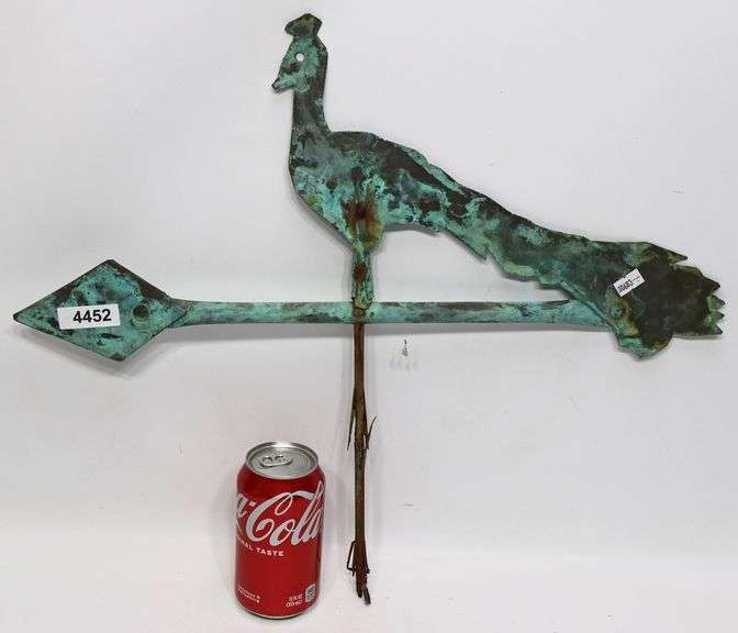 Primitive Copper Peacock Weathervane - Dixon's Auction at Crumpton