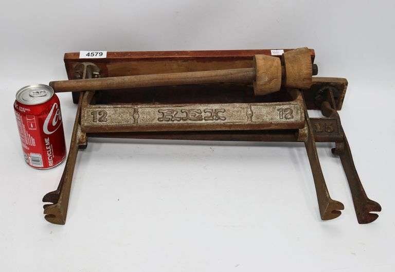 (3) Antique Rex Paper Cutters and Masher - Dixon's Auction at Crumpton