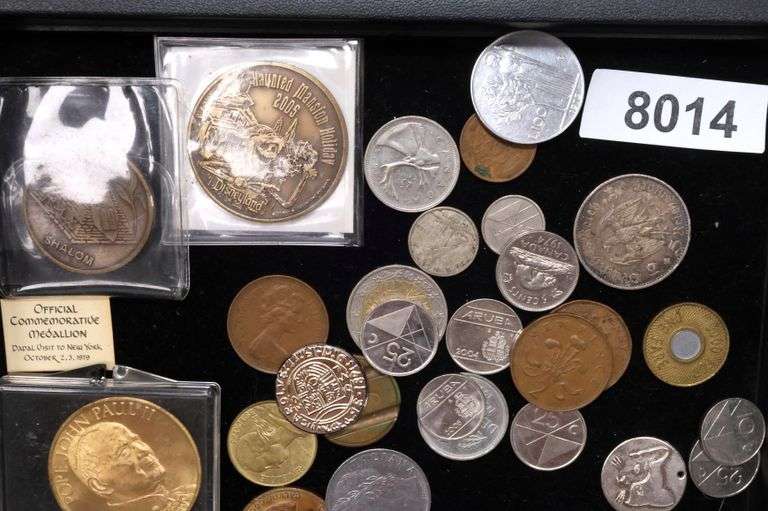 Group of Foreign Coins and Tokens - Dixon's Auction at Crumpton