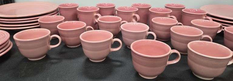 Collection of Pink Fiesta Ware Dishes - Dixon's Auction at Crumpton