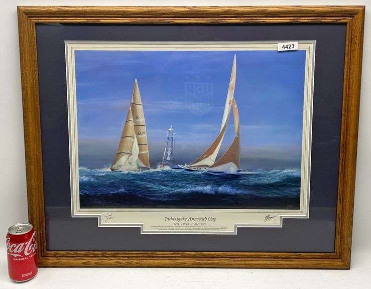 Tim Thompson "Yachts of America's Cup" Print - Dixon's Auction at Crumpton