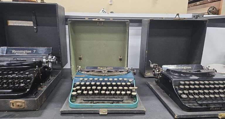 (3) Vintage / Antique Typewriters By Remington & Porto-Rite - Dixon's ...
