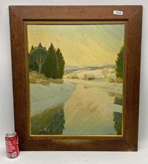 J.R. Bevan "Winter Solitude" Landscape Painting - Dixon's Auction at ...