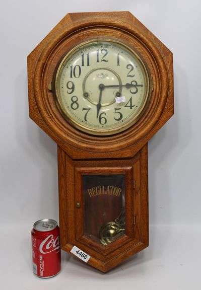 Antique Oak Regulator Clock - Dixon's Auction at Crumpton